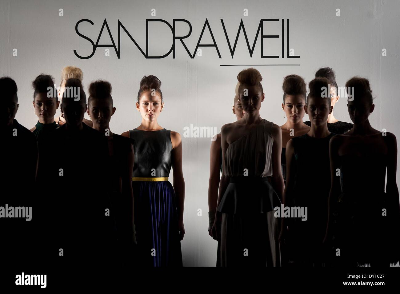 Mexico City, Mexico. 2nd Apr, 2014. Models present creations of the ...