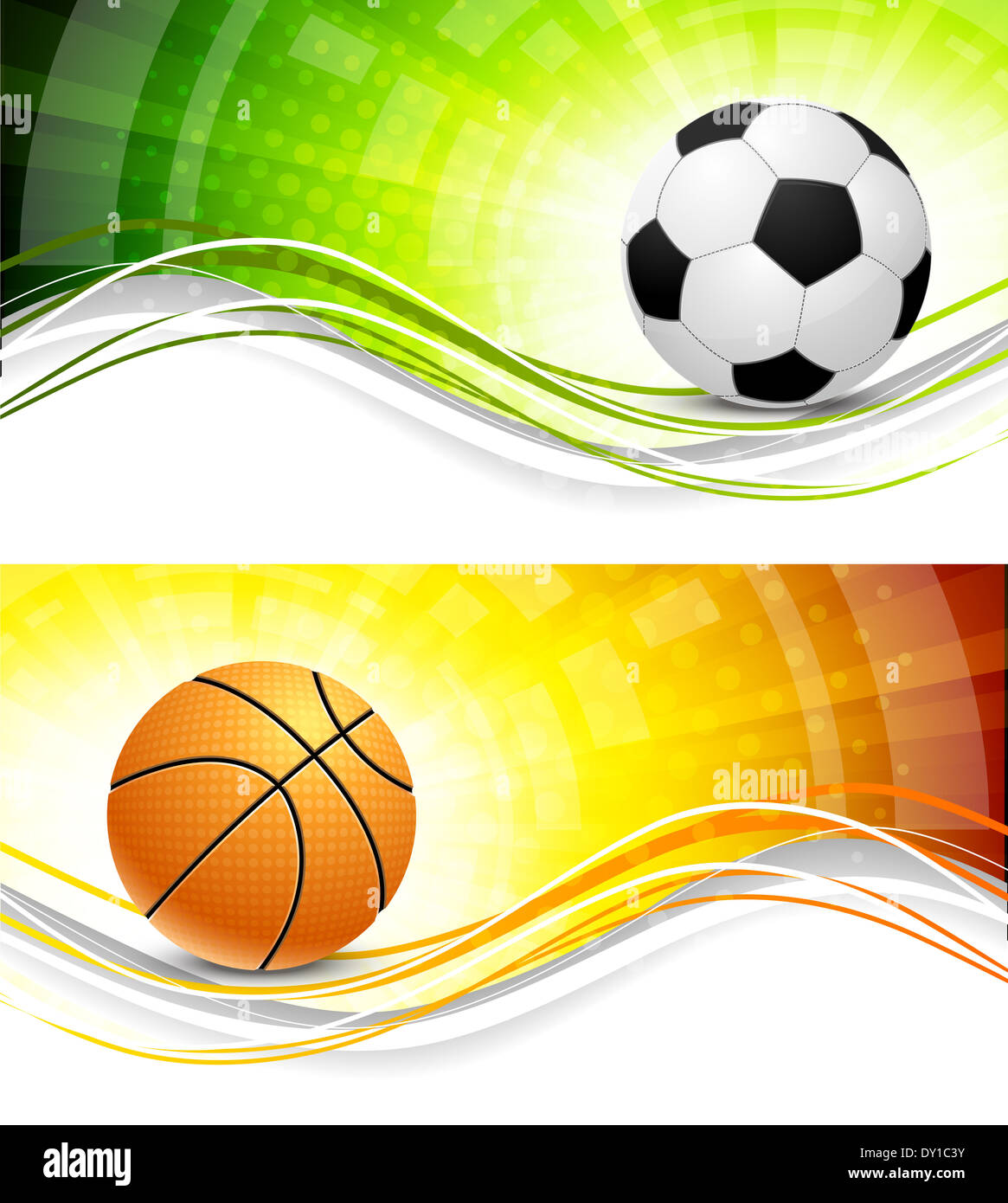 Set of bright sport banners Stock Photo - Alamy