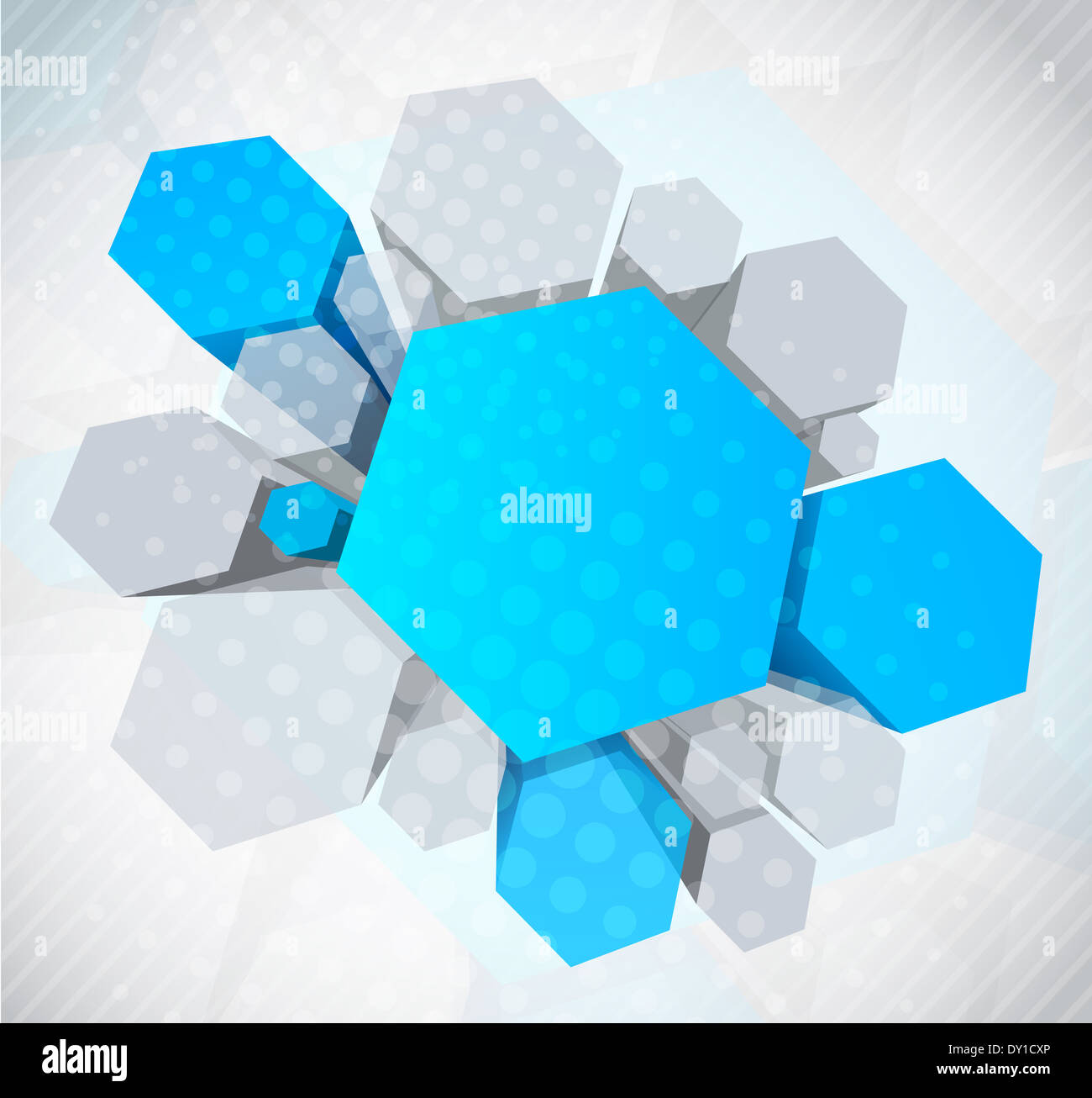 Blue background with 3d element Stock Photo - Alamy