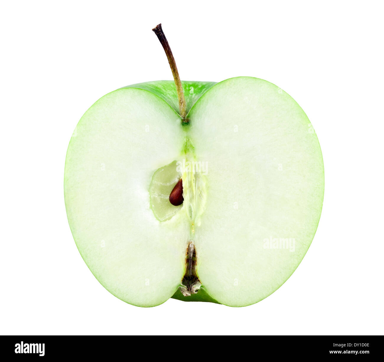 Apple slice on white background Stock Photo - Alamy