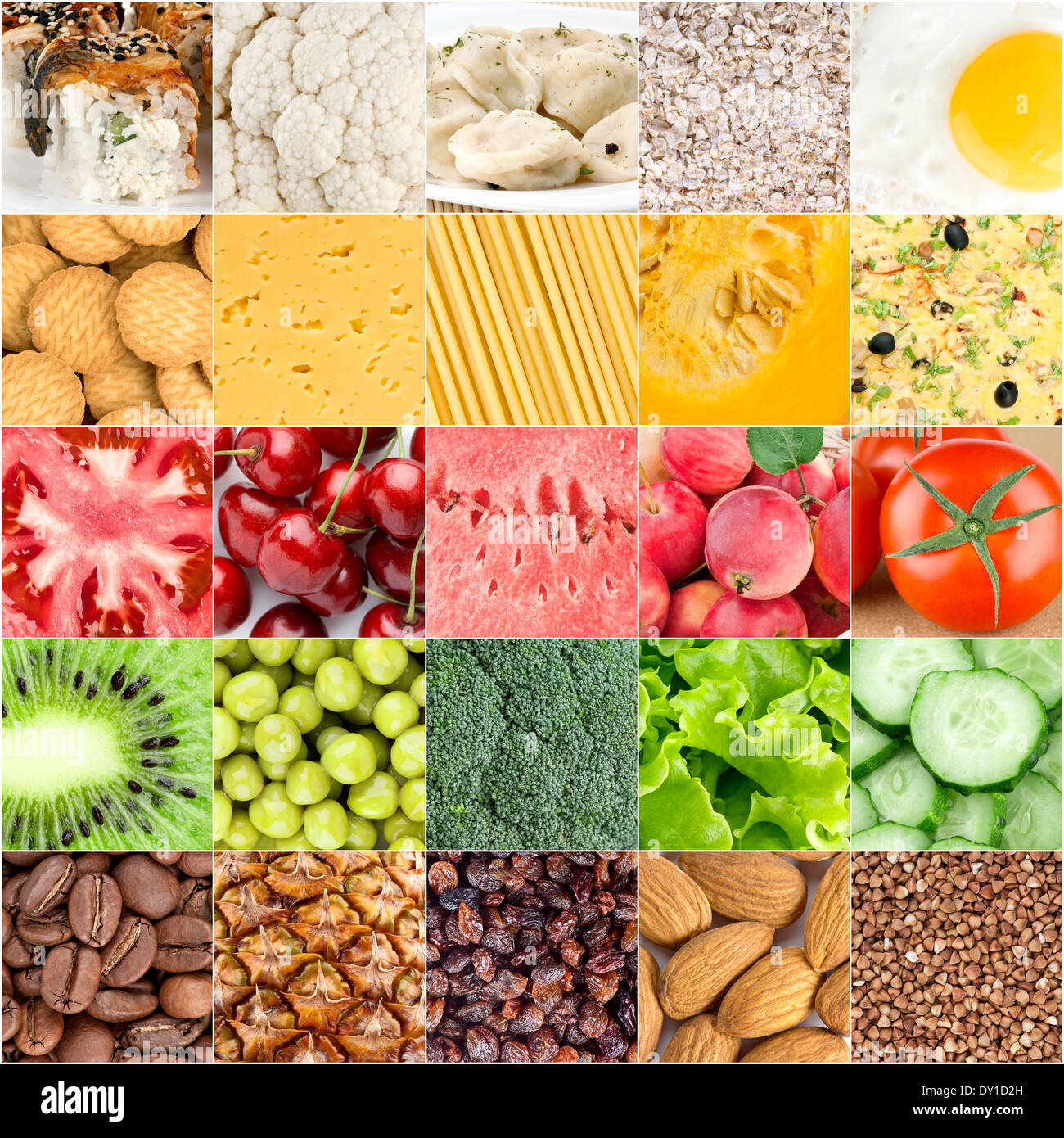 Collage of healthy food backgrounds Stock Photo - Alamy