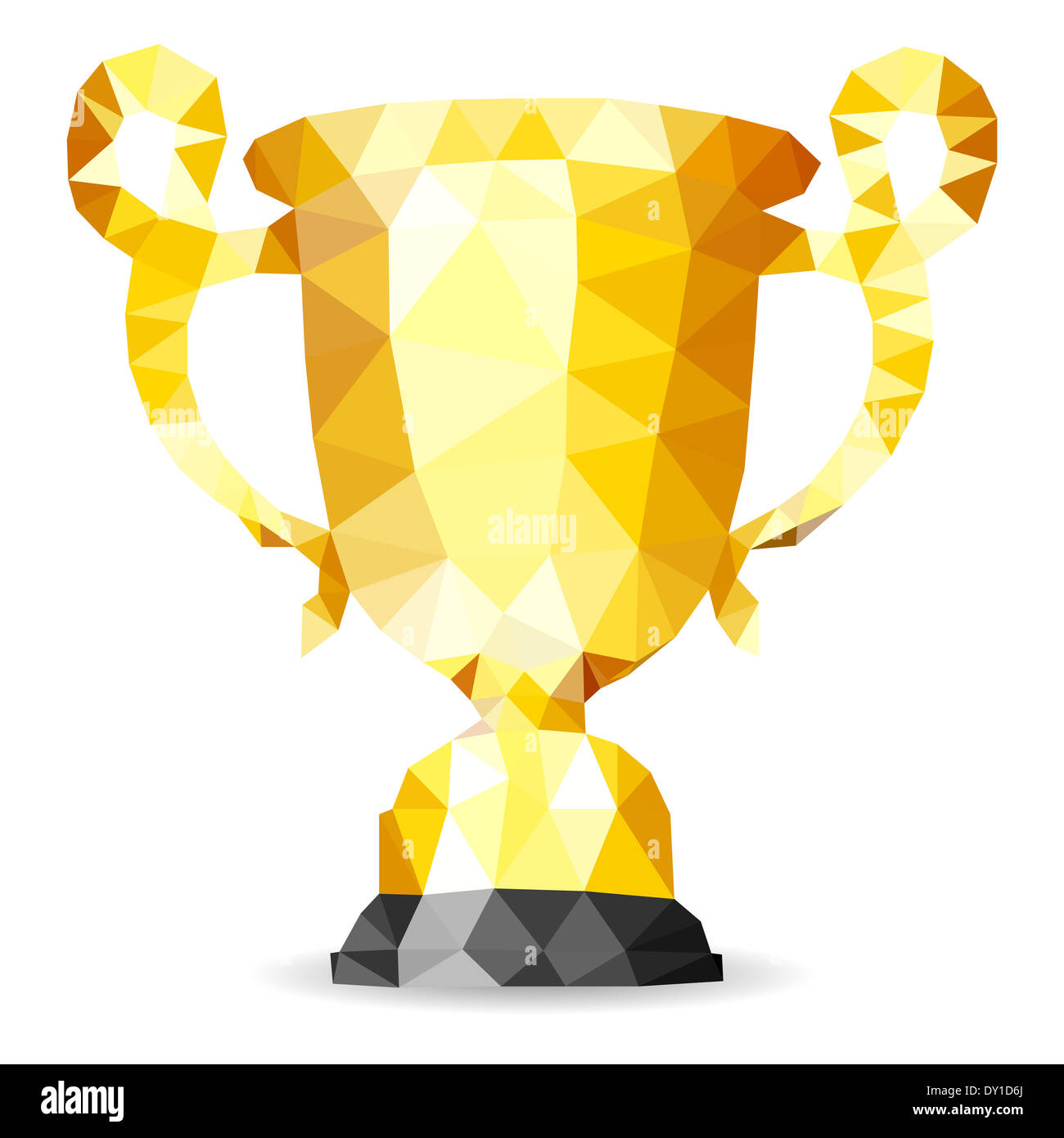 Gold Trophy in Mosaic Pattern, isolated on white background Stock Photo ...