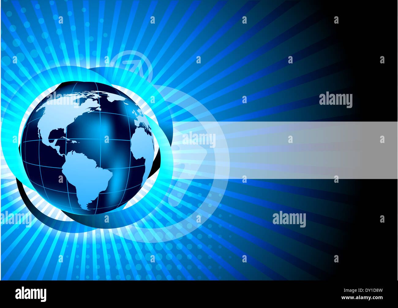 Background with globe in blue color Stock Photo - Alamy
