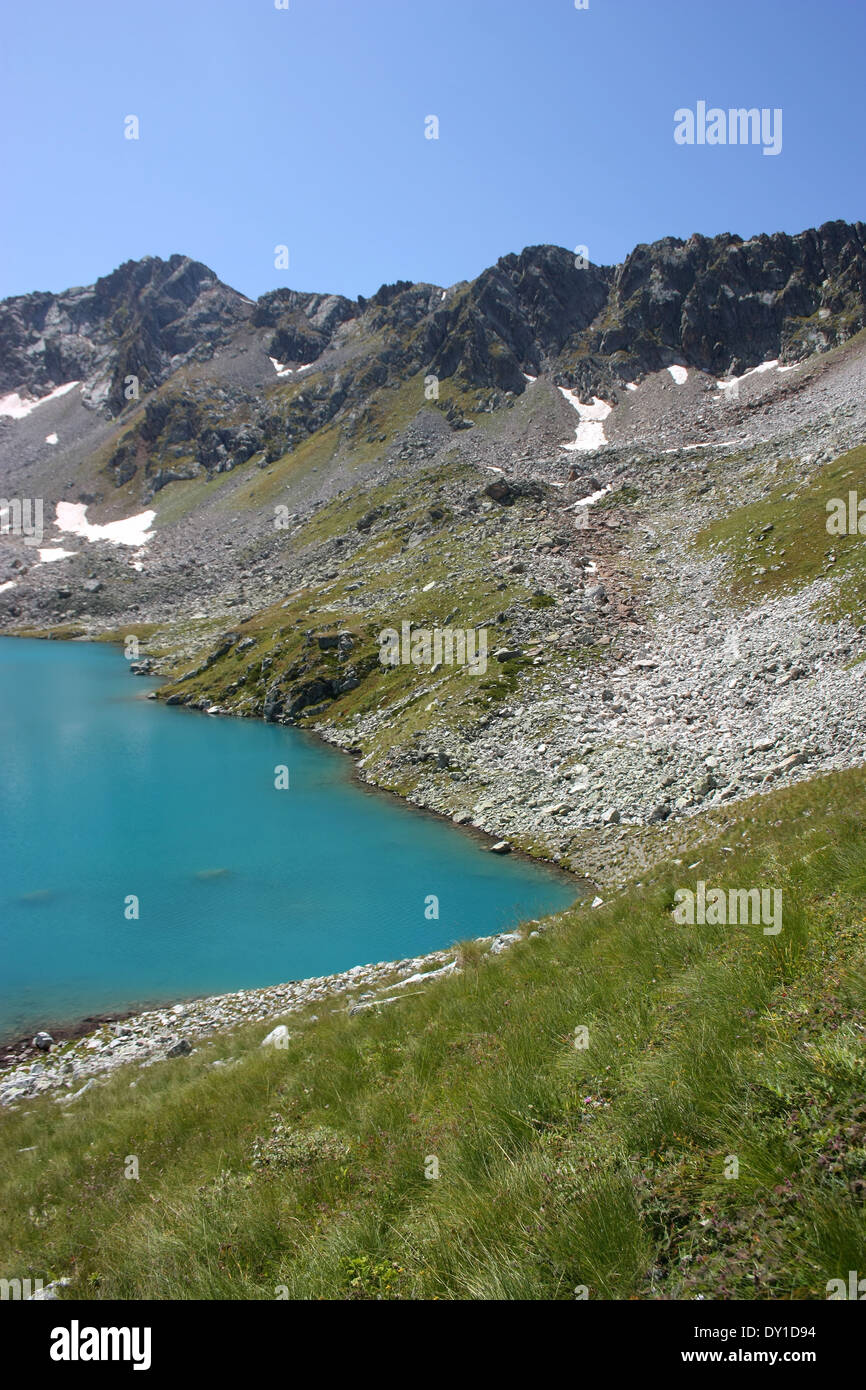 Pure mountain lake, Inspiring wilderness of Alpine Stock Photo - Alamy