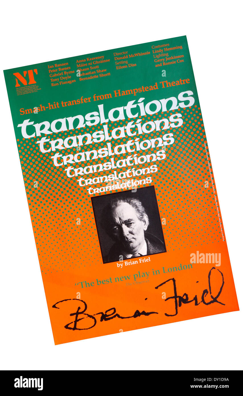 Translations play theatre hi-res stock photography and images - Alamy