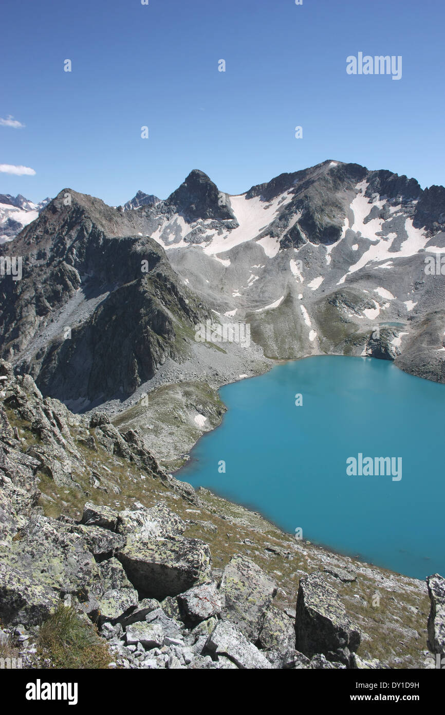 Pure mountain lake, Inspiring wilderness of Alpine Stock Photo - Alamy