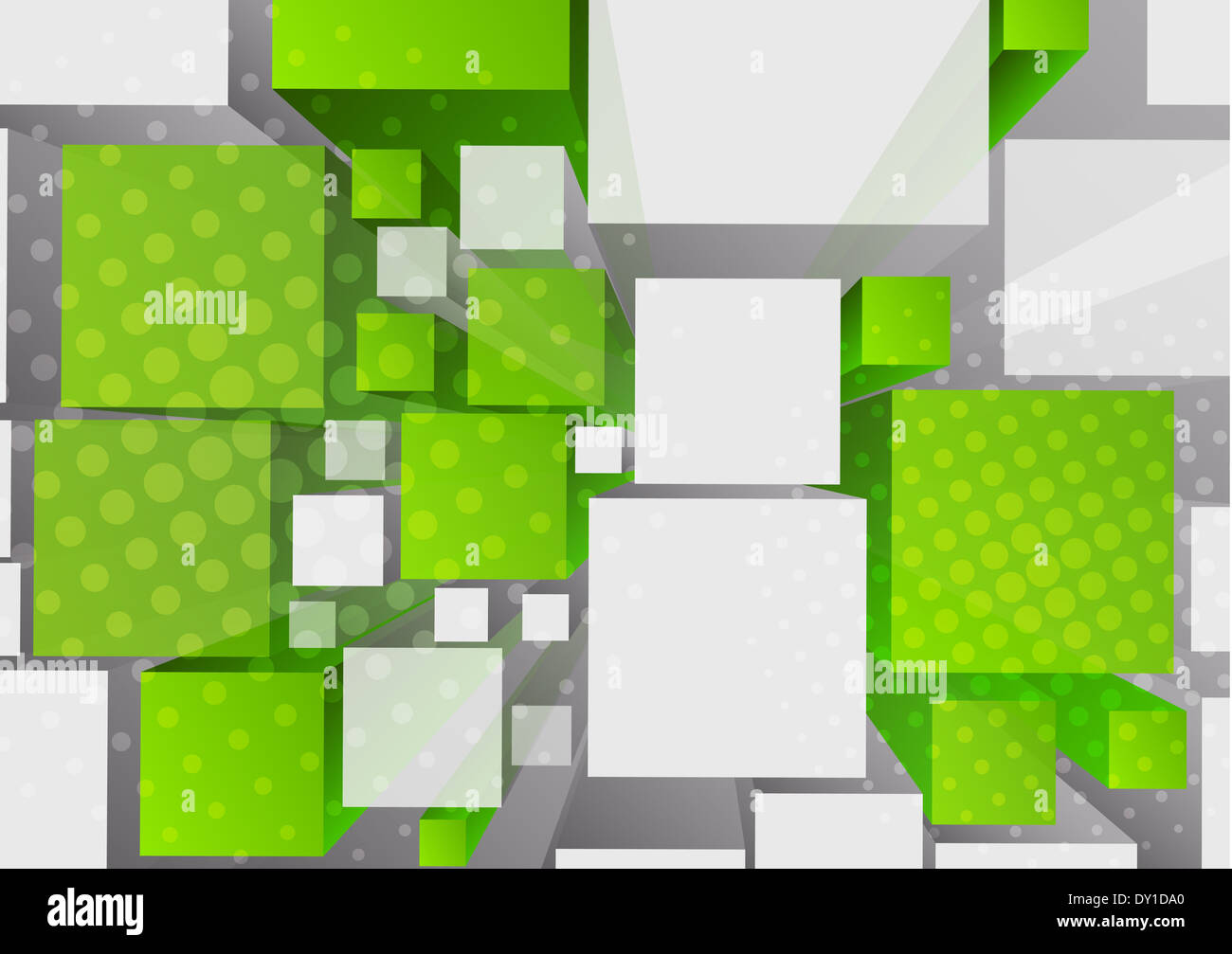 Background with 3d cubes in green color Stock Photo - Alamy
