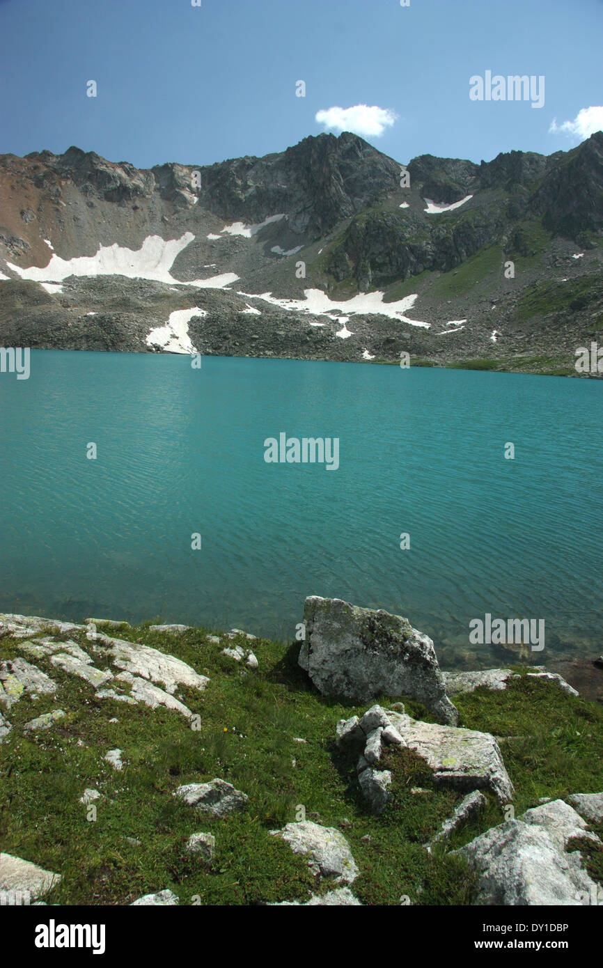Pure mountain lake, Inspiring wilderness of Alpine Stock Photo - Alamy