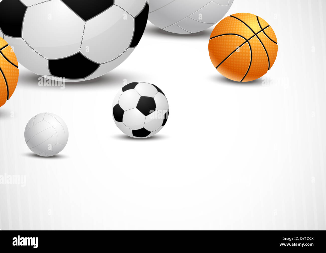 Abstract background with different balls Stock Photo - Alamy