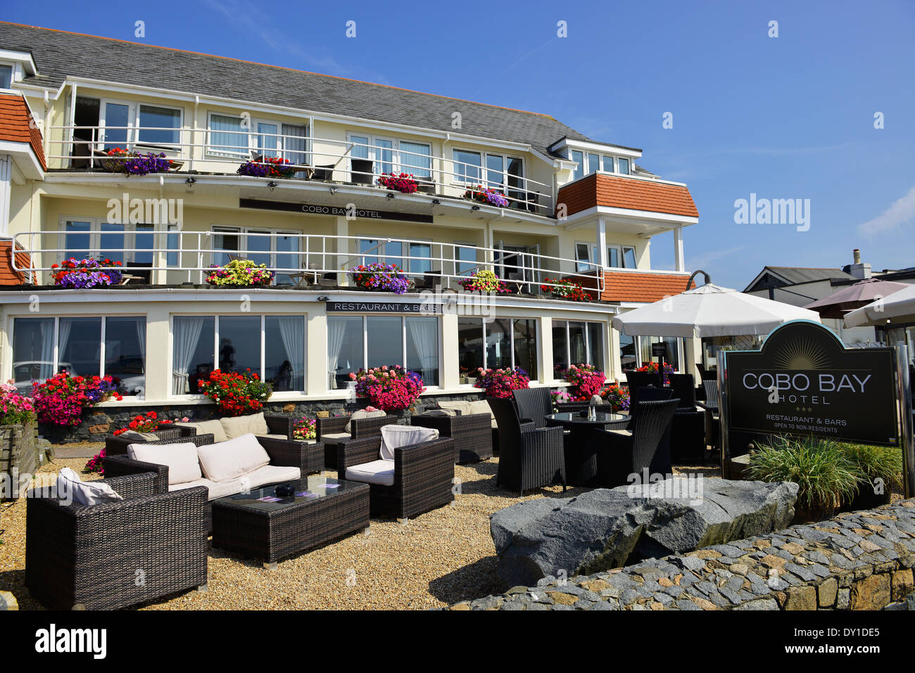 Cobo Bay Hotel, Guernsey, Channel Islands Stock Photo - Alamy