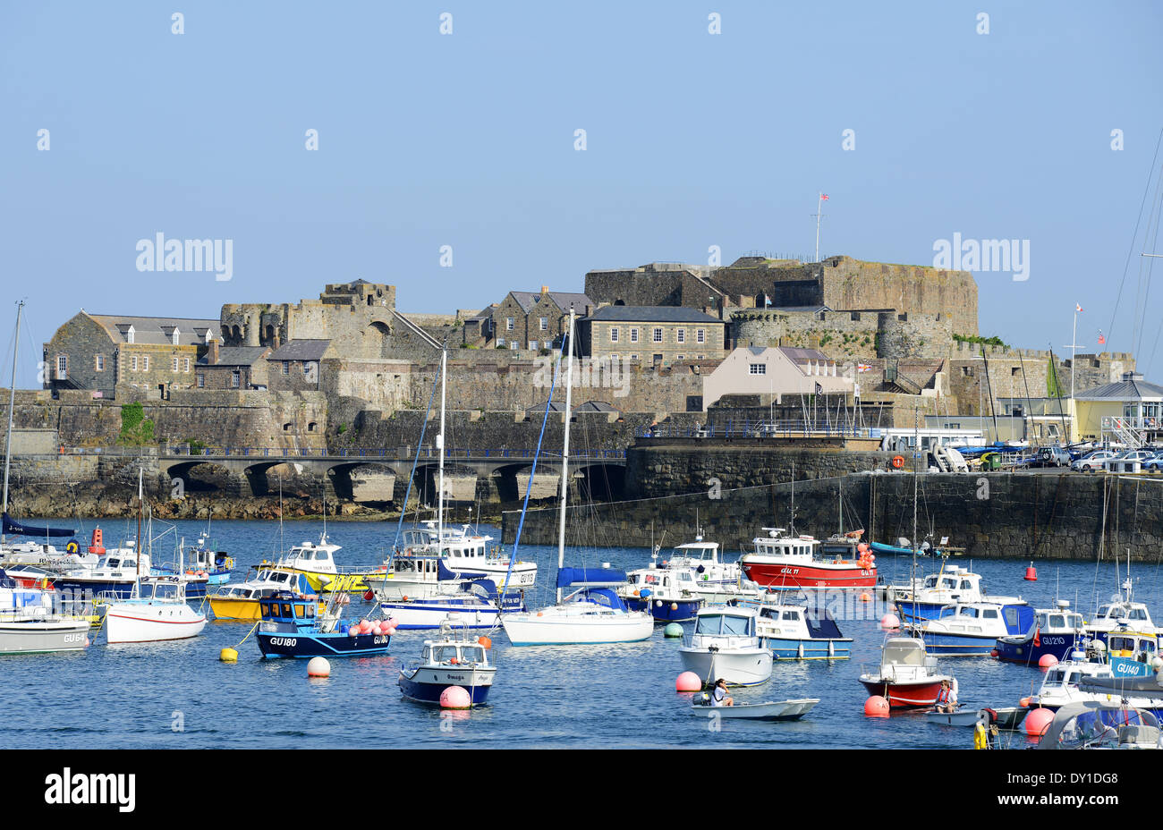 Guernsey, Castle Cornet, St Peter Port, Guernsey, Channel Islands Stock ...