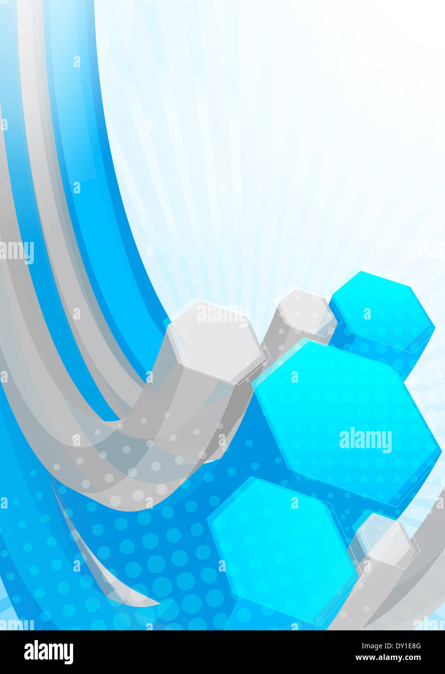 Background with hexagon in blue color Stock Photo - Alamy