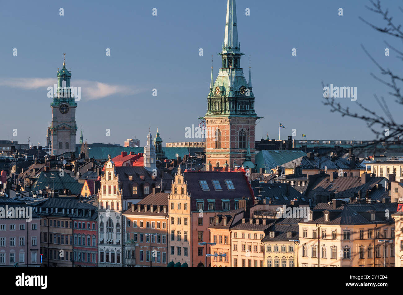 Gamla Stan and Tyska Kyrkan German Church Stockholm, Sweden Stock Photo ...