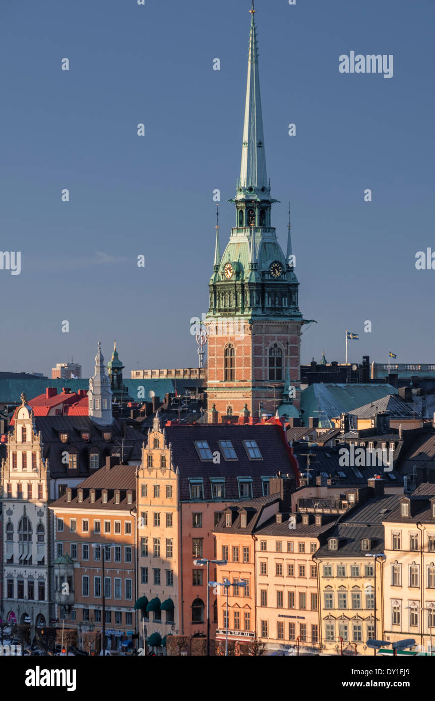 Gamla Stan and Tyska Kyrkan German Church Stockholm, Sweden Stock Photo ...