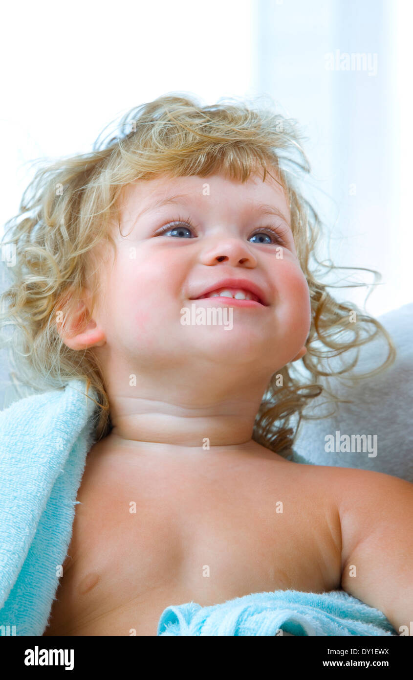 High key portrait of young blue eyed baby Stock Photo - Alamy