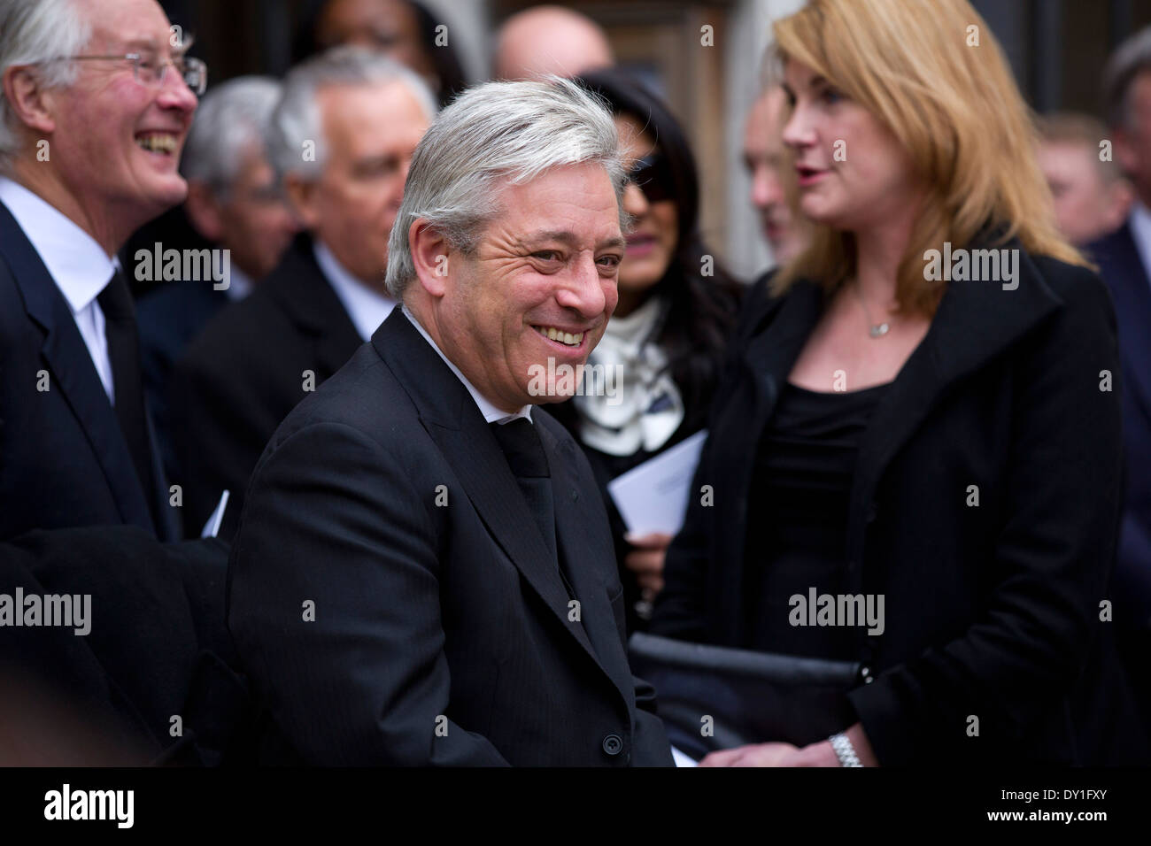 Conservative MP John Bercow pictured at the funeral of Tony Benn in ...