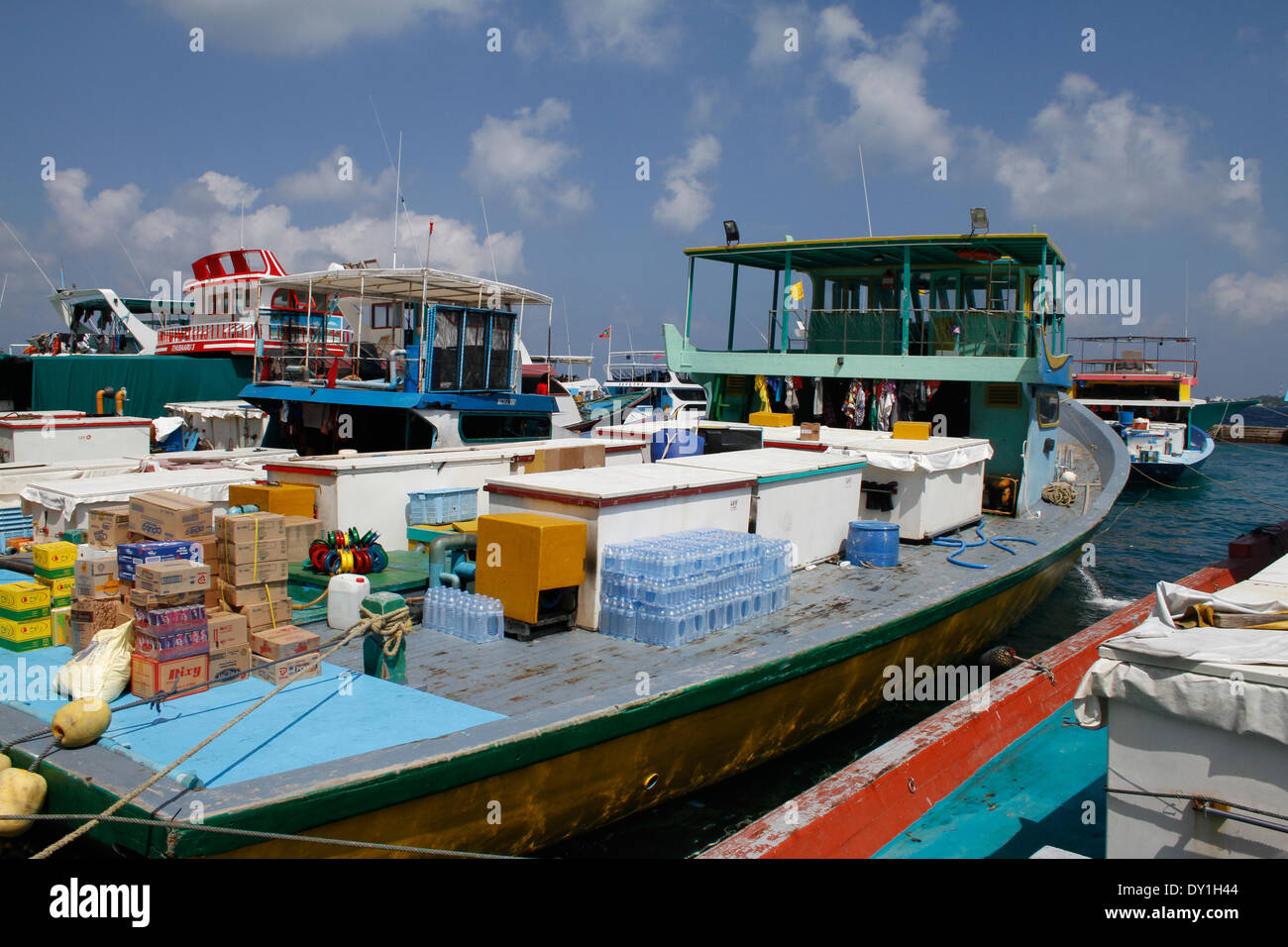 Maldives - Male - Port with boats 30 January 2014 Stock Photo - Alamy