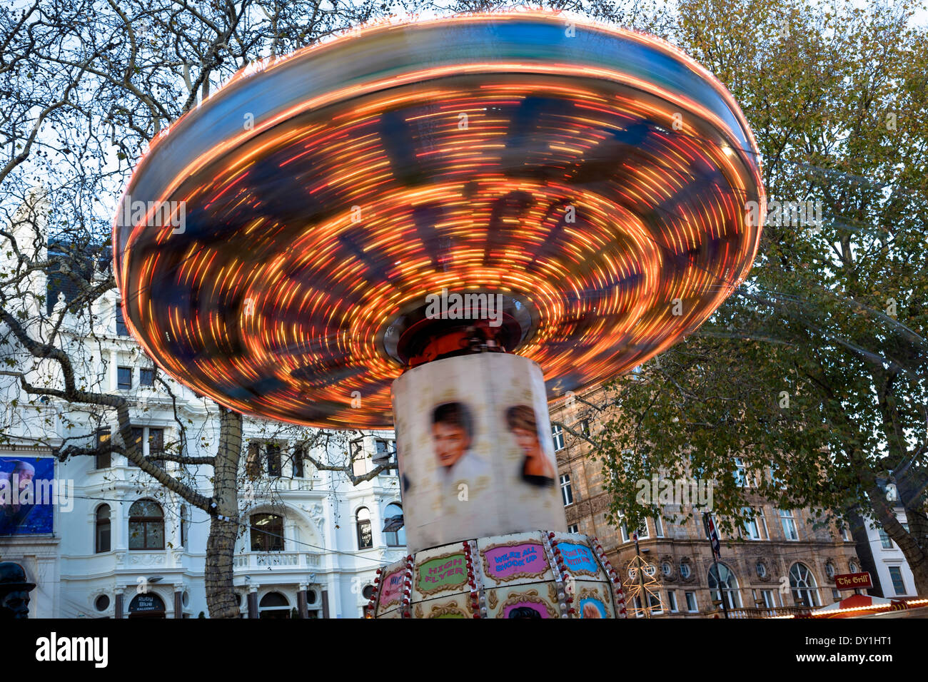 Fairground uk fair swings hi-res stock photography and images - Alamy