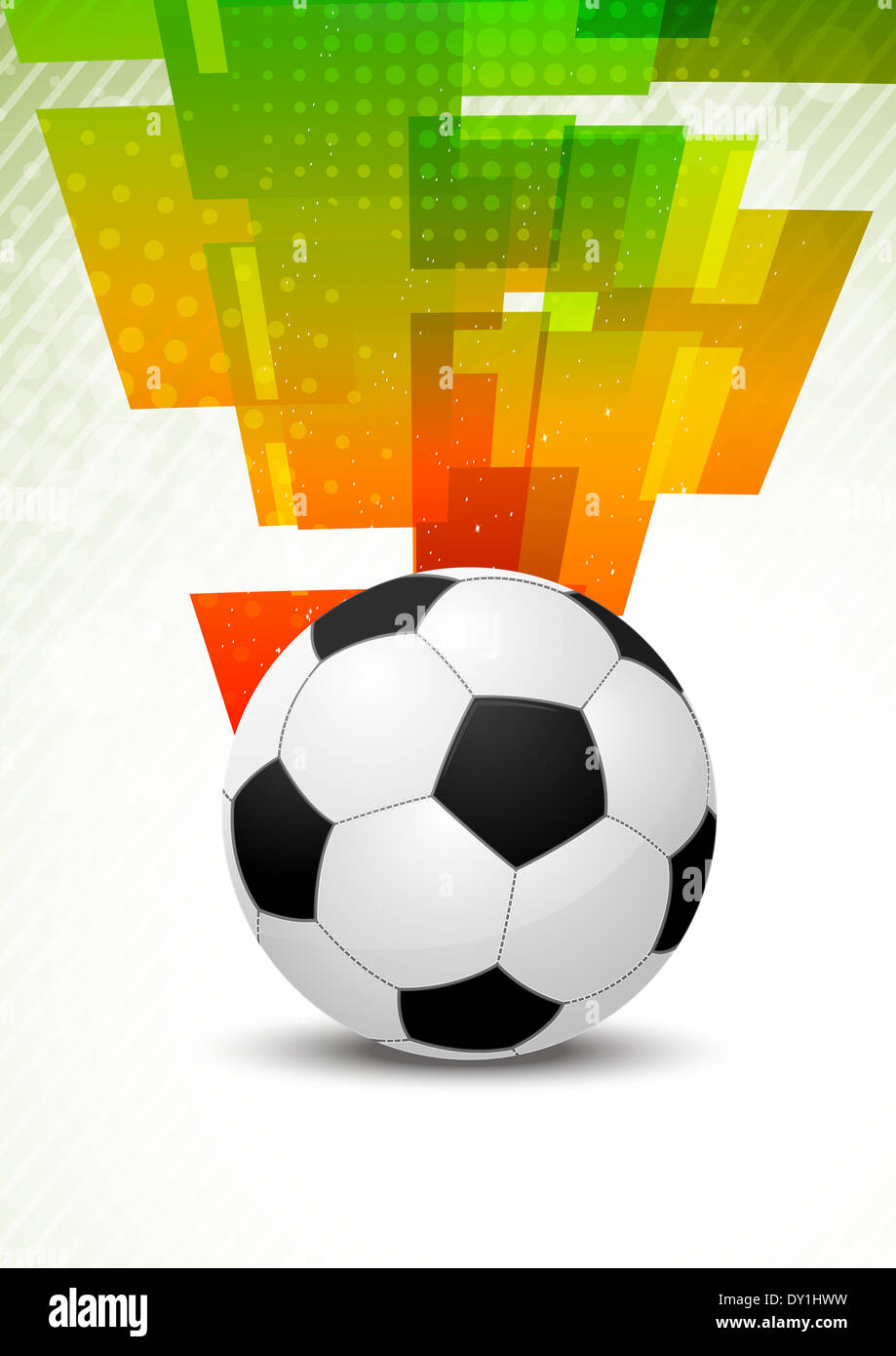 Bright background with soccer ball Stock Photo - Alamy