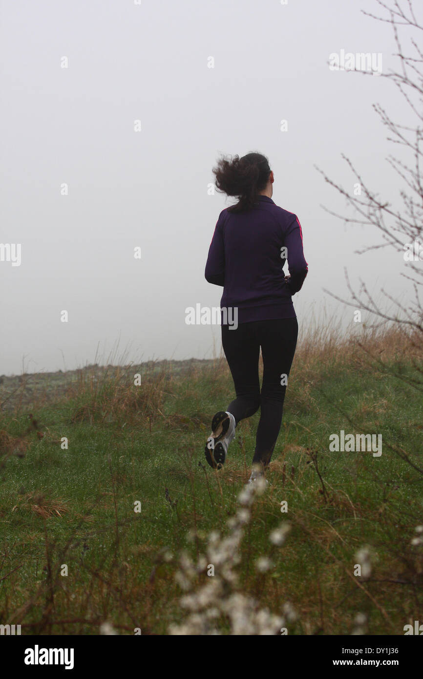 Woman jog mist hi-res stock photography and images - Alamy