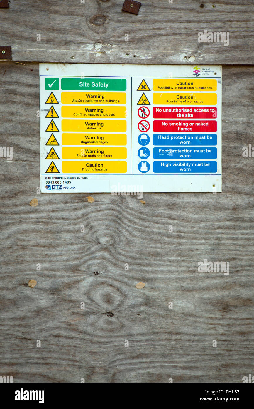 Hazardous warning sign for safety Stock Photo - Alamy