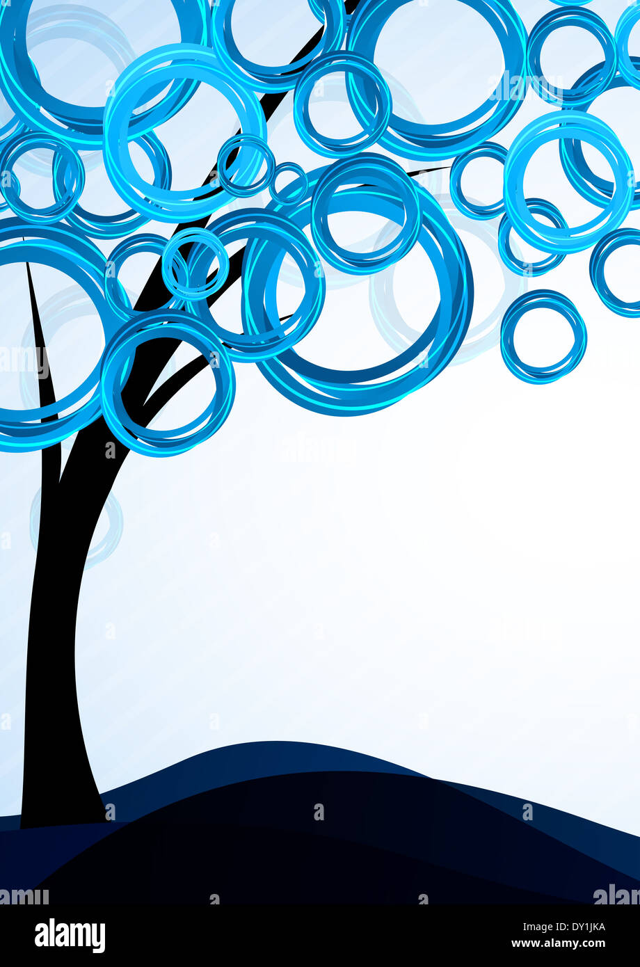 Bright background with abstract tree Stock Photo - Alamy