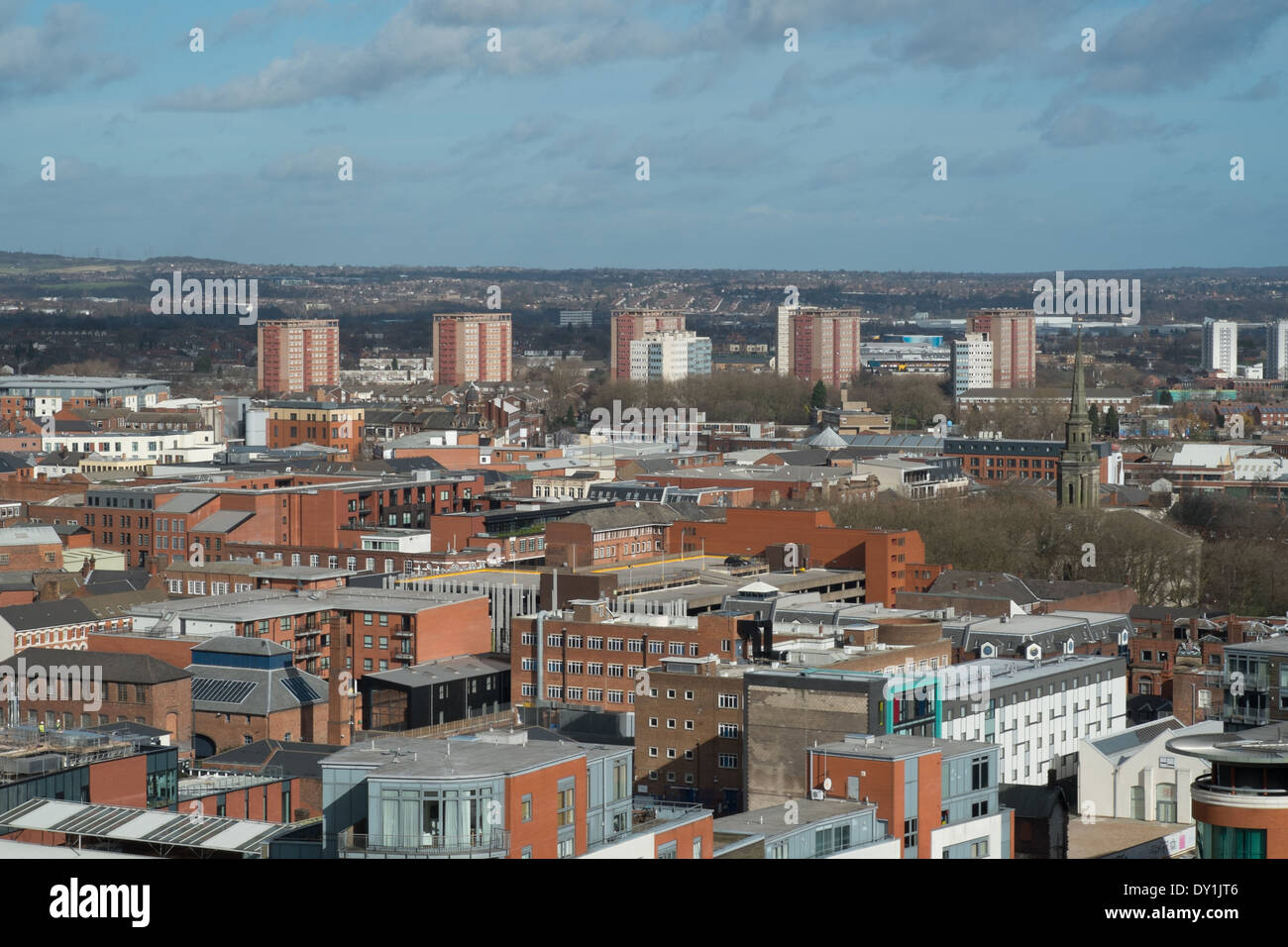 Birmingham business district showing city centre housing England Stock ...