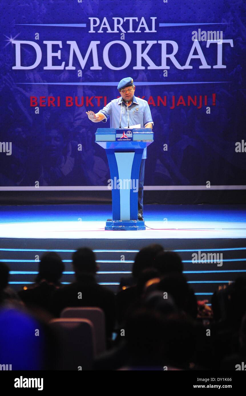 Jakarta, Indonesia. 3rd Apr, 2014. Indonesia's incumbent President and ...