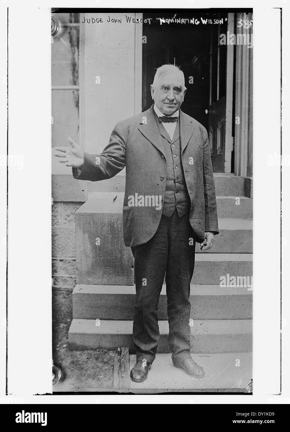 This photograph captures Judge John Wescot nominating Woodrow Wilson at ...