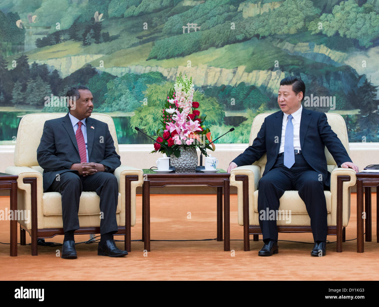 (140403) -- BEIJING, April 3, 2014 (Xinhua) -- Chinese President Xi ...