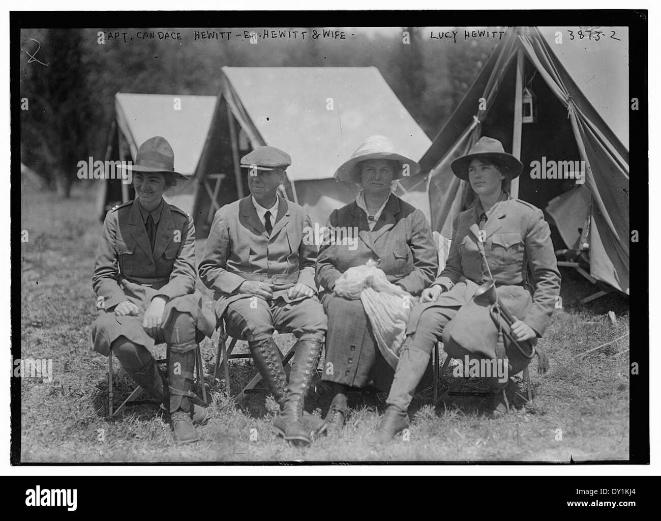This historical photograph features Captain Candace Hewitt, her husband ...