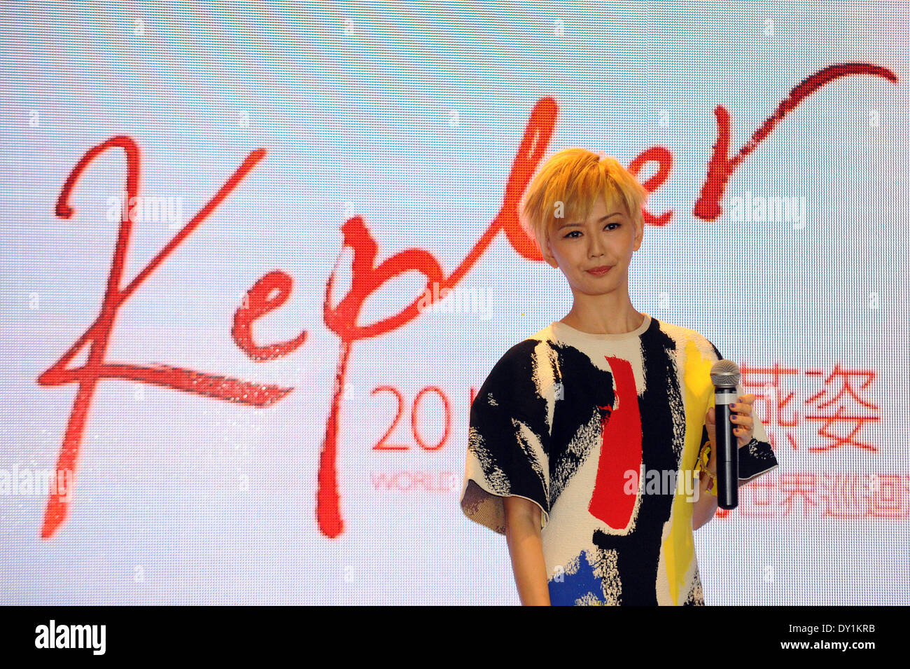 Singapore. 3rd Apr, 2014. Singapore's singer Stefanie Sun attends the ...