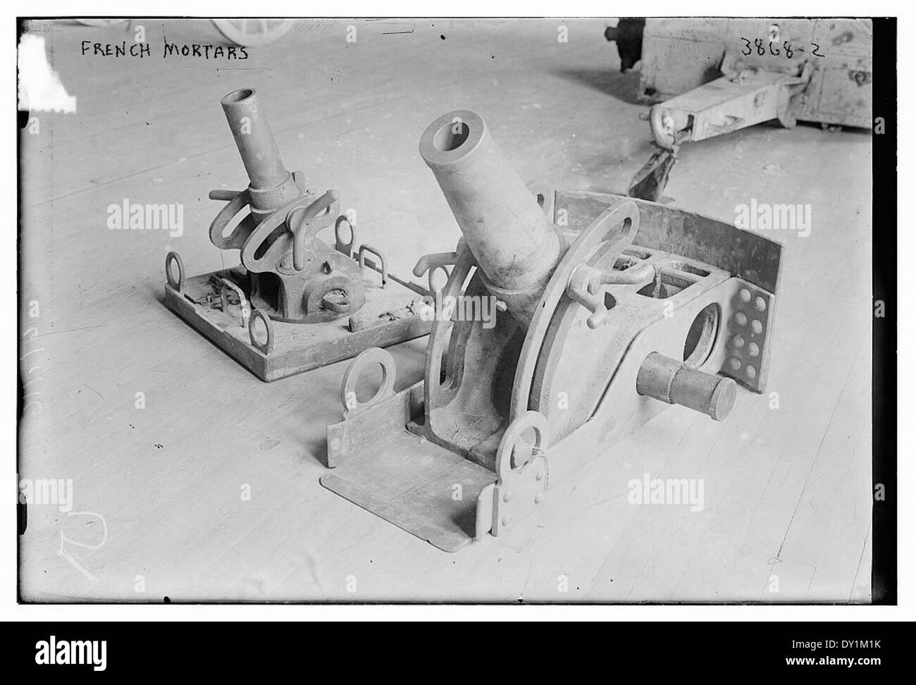 This image from the Library of Congress depicts French mortars, likely ...