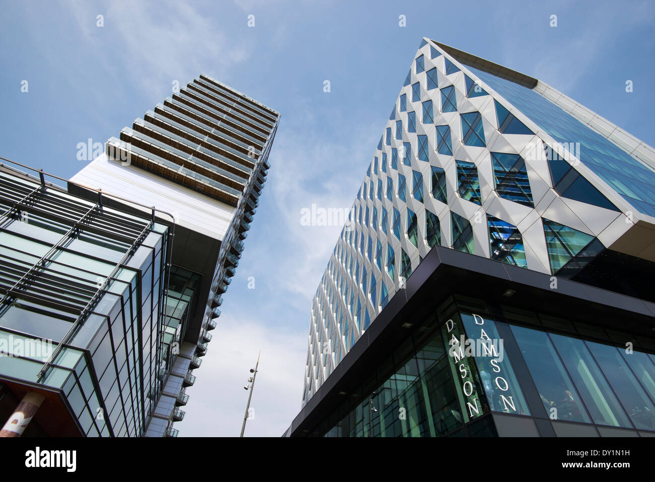 Modern Buildings at Media City Salford Quays, Manchester England UK ...