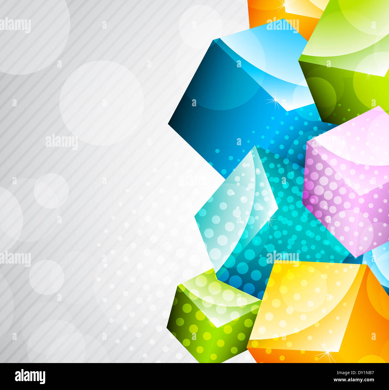 Abstract background with colorful cubes Stock Photo - Alamy