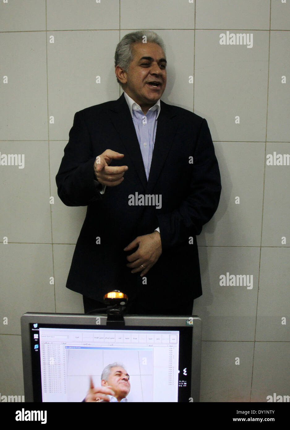 Cairo, Egypt. 3rd Apr, 2014. Egyptian potential presidential candidate ...