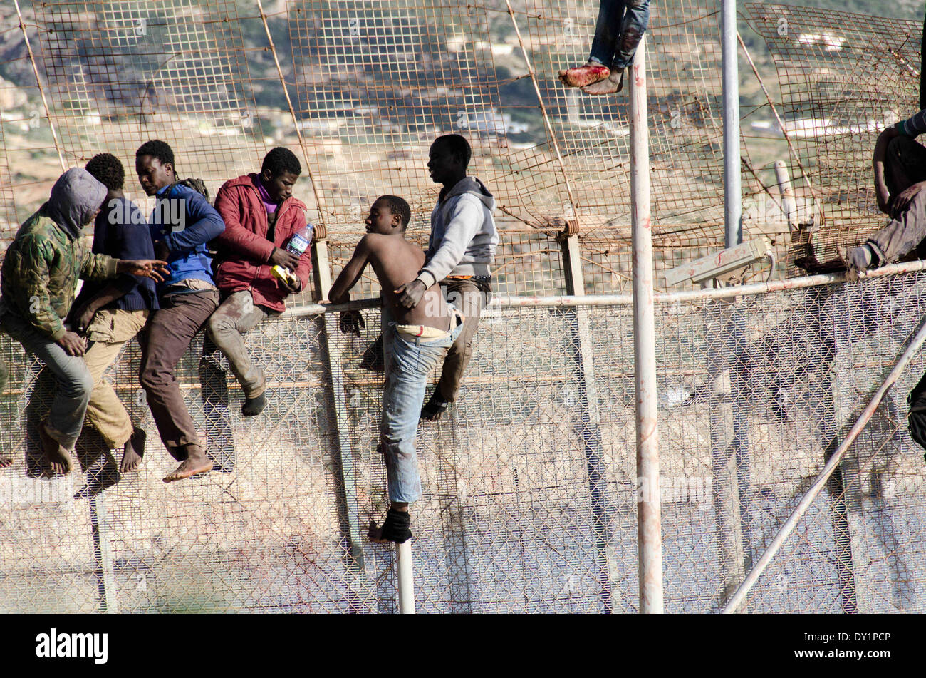Melilla border fence hi-res stock photography and images - Alamy