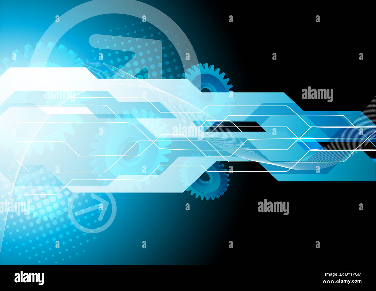 Bright tech background with gears Stock Photo - Alamy