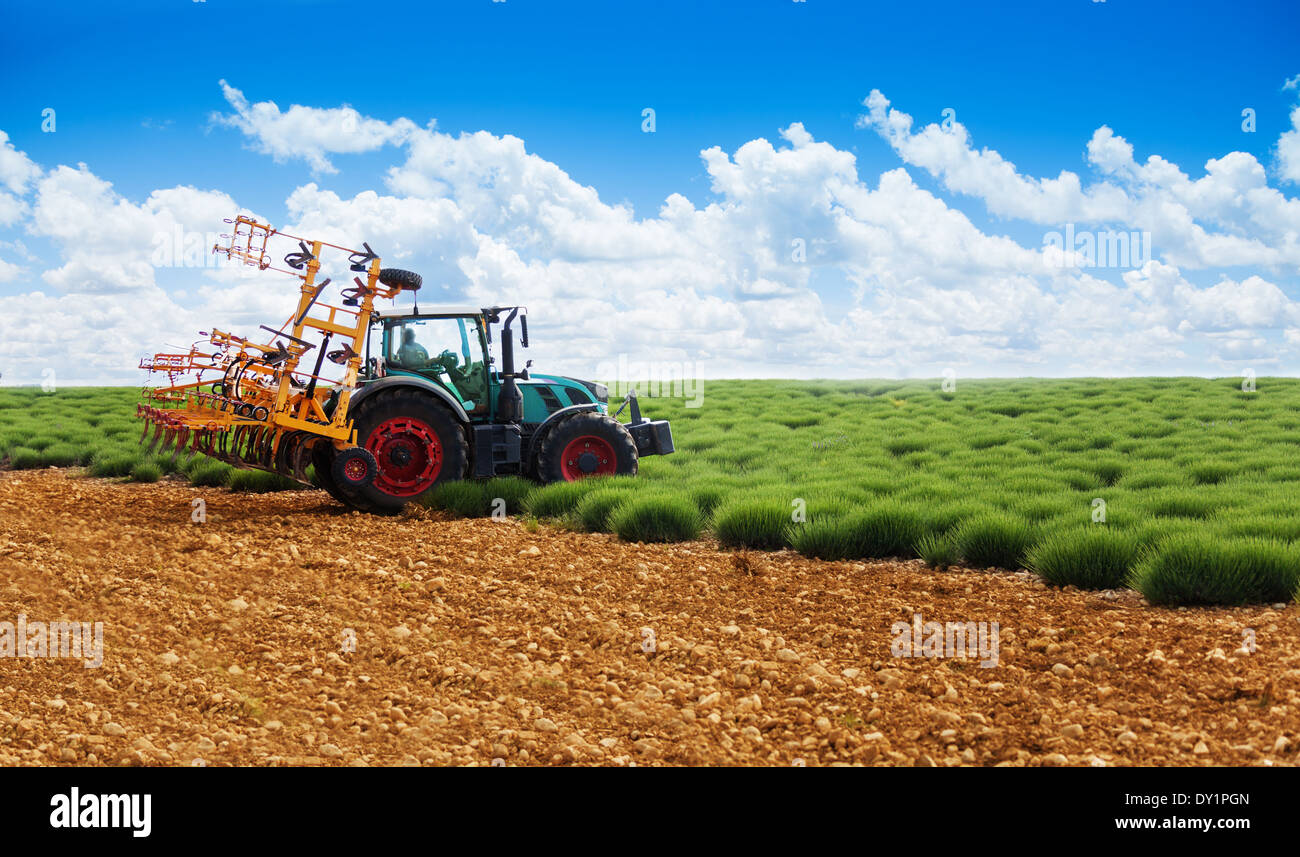 Tractor disking field hi-res stock photography and images - Alamy