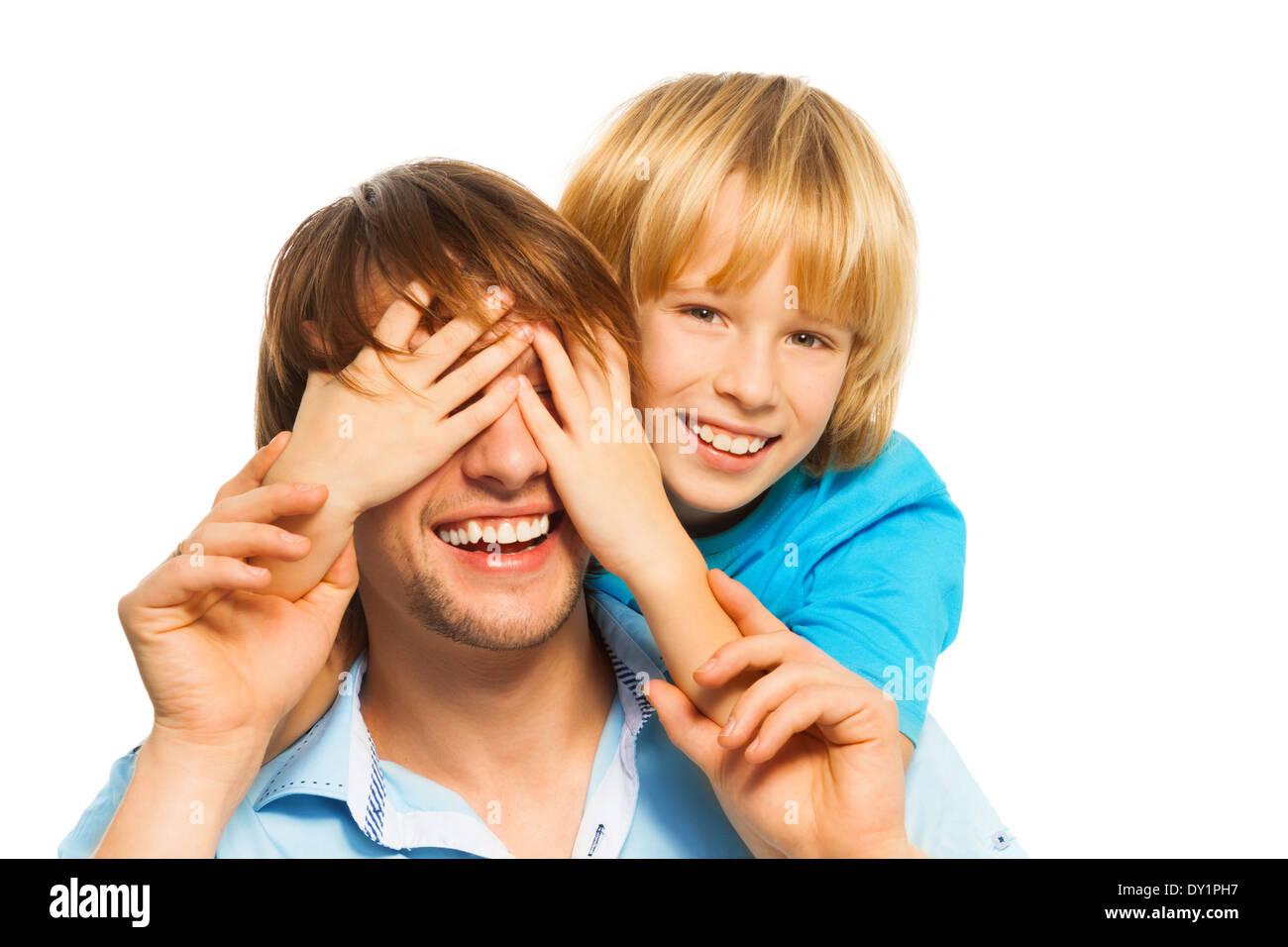 Child hiding behind parent hi-res stock photography and images - Alamy