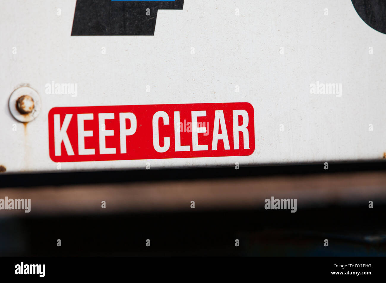 keep clear warning sign Stock Photo - Alamy