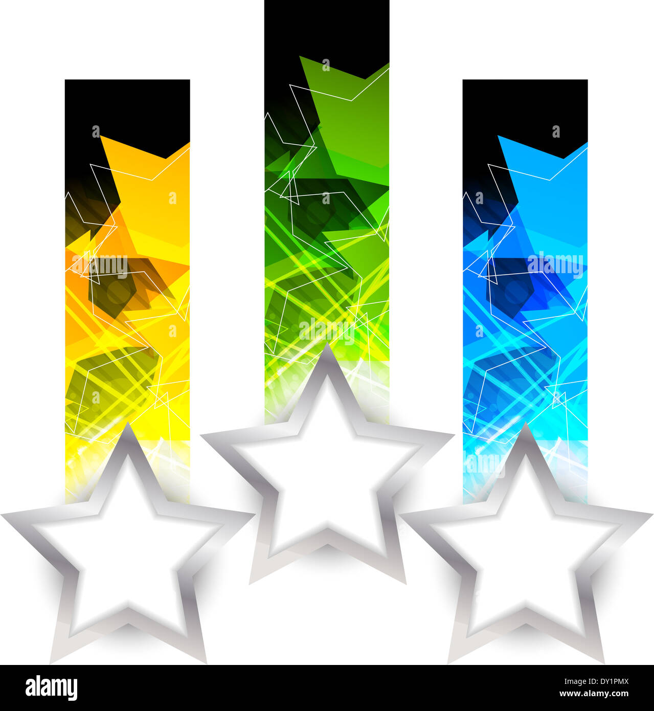 Set of banners with star Stock Photo - Alamy