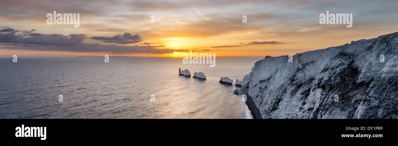 The Needles viewpoint Stock Photo - Alamy
