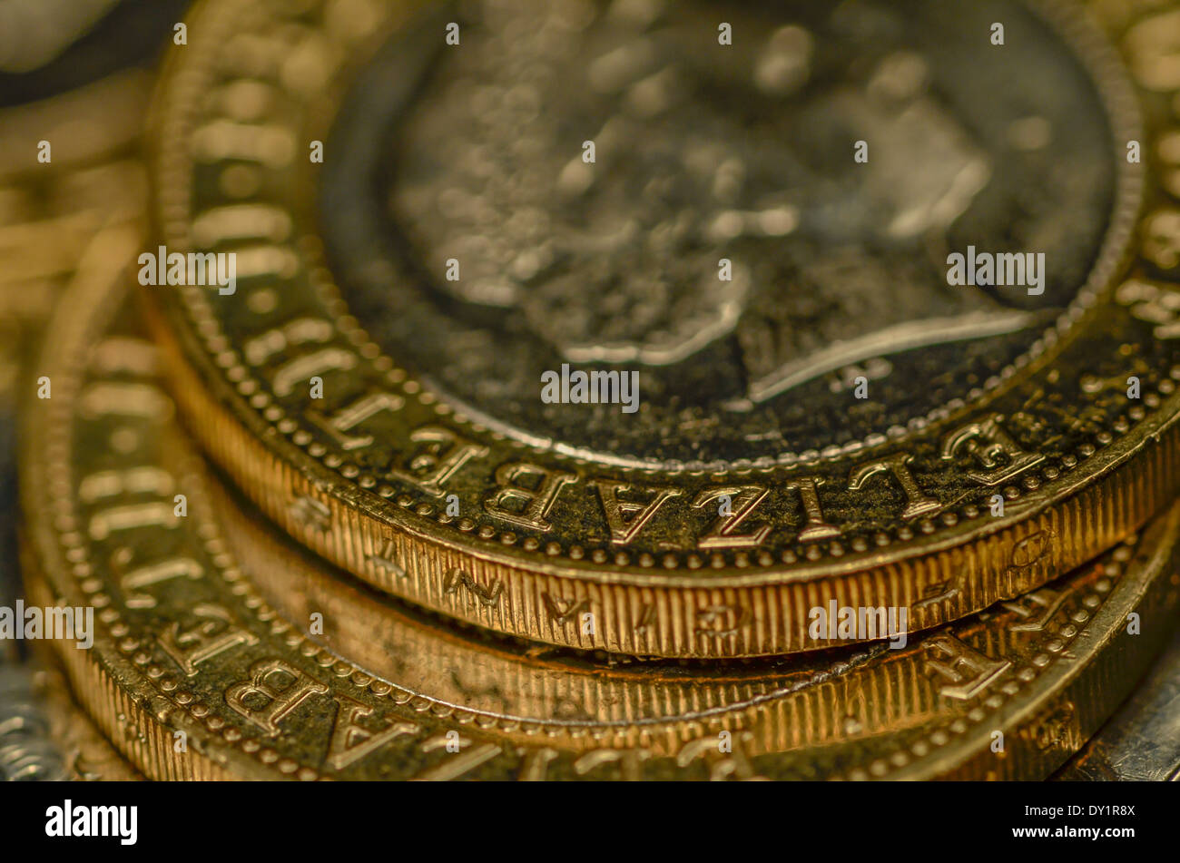 Concept Pound Sterling / Euro Dollar ExchangeDetail of 'Two Pound ...