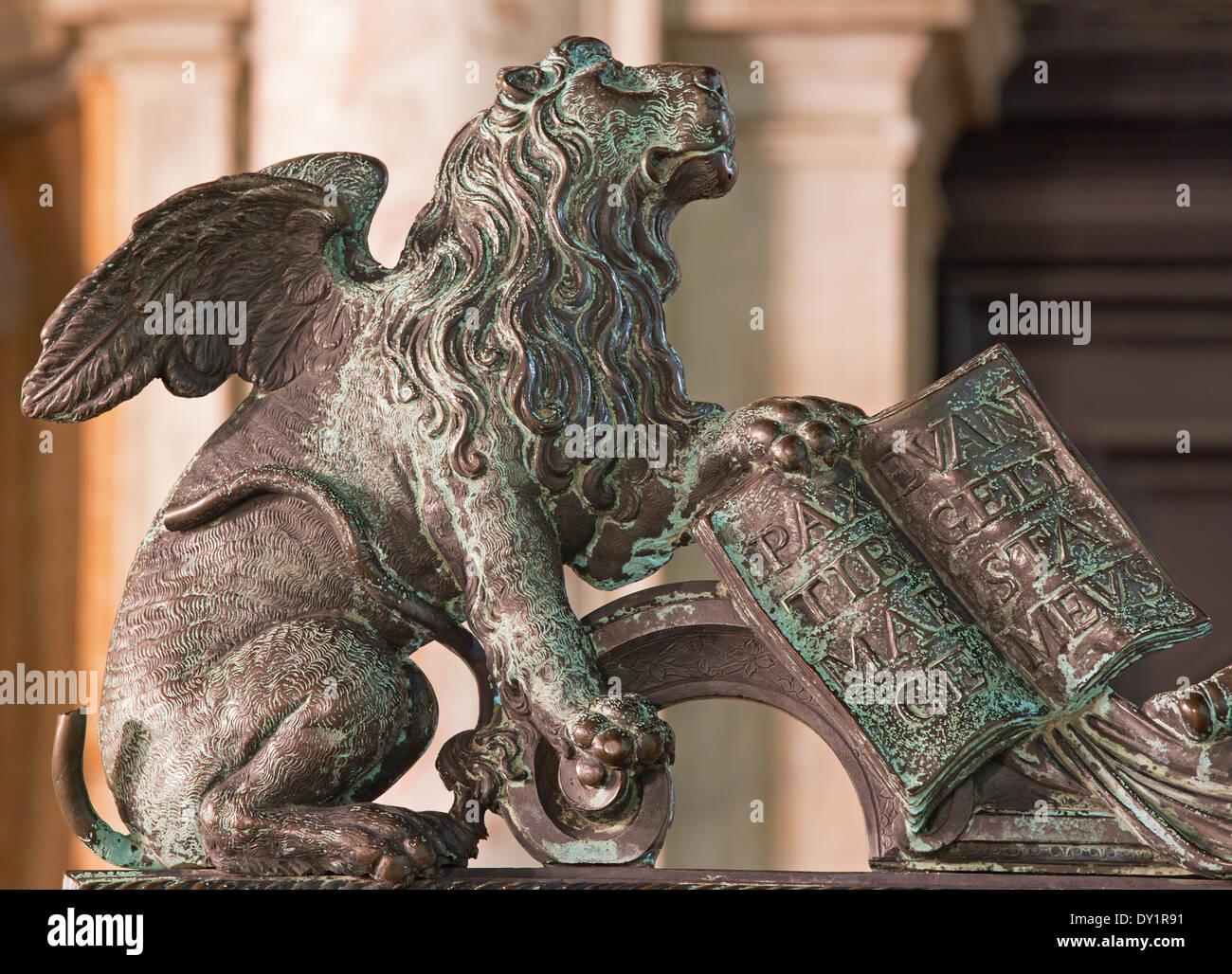 Venice - Lion bronze statue as symbol of st. Mark the Evangelist ...