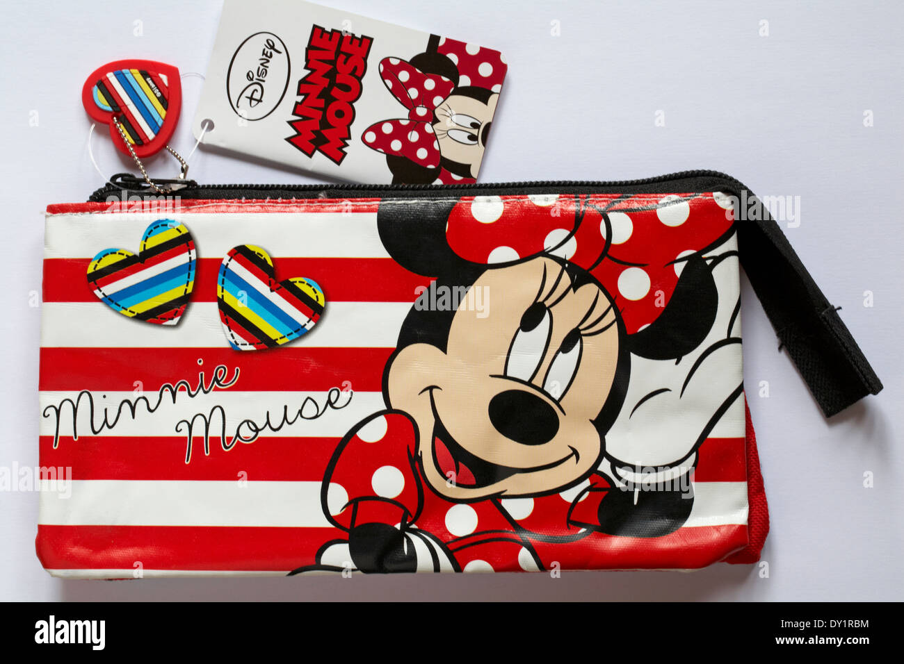 Minnie Mouse pencil case isolated on white background Stock Photo - Alamy