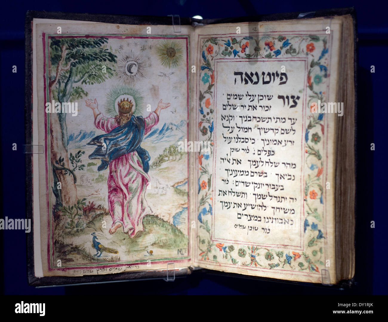Berlin, Germany. 03rd Apr, 2014. A Hebrew manuscript with a Christian ...