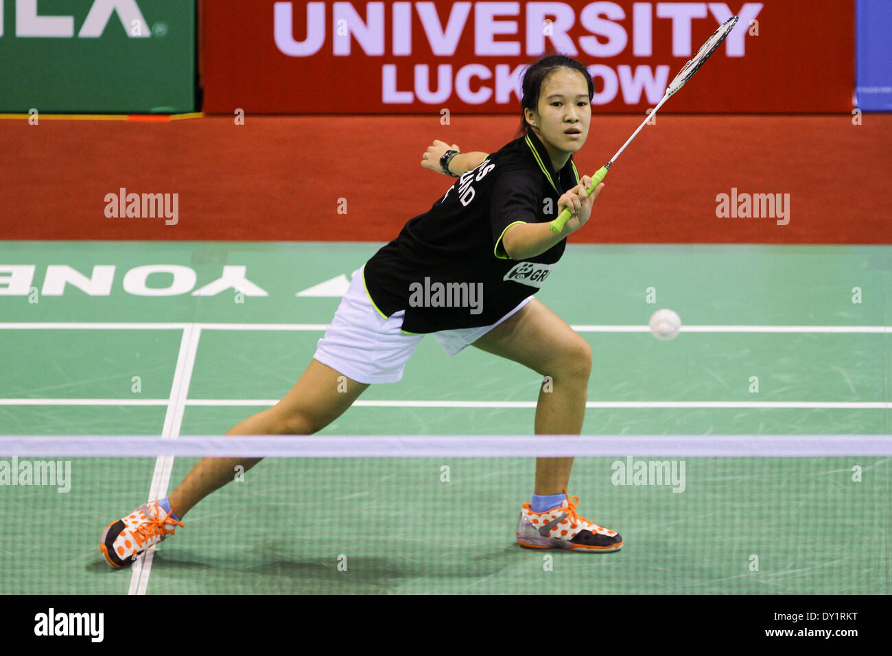 New Delhi, India. 3rd Apr, 2014. Thailand player Natcha Saengchote ...
