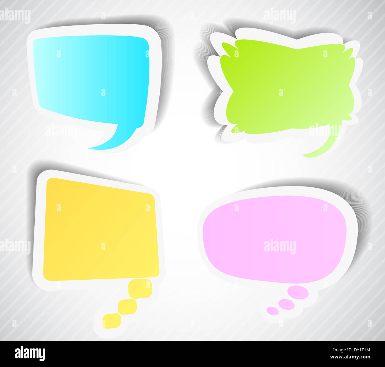 Set of bright speech bubbles Stock Photo - Alamy