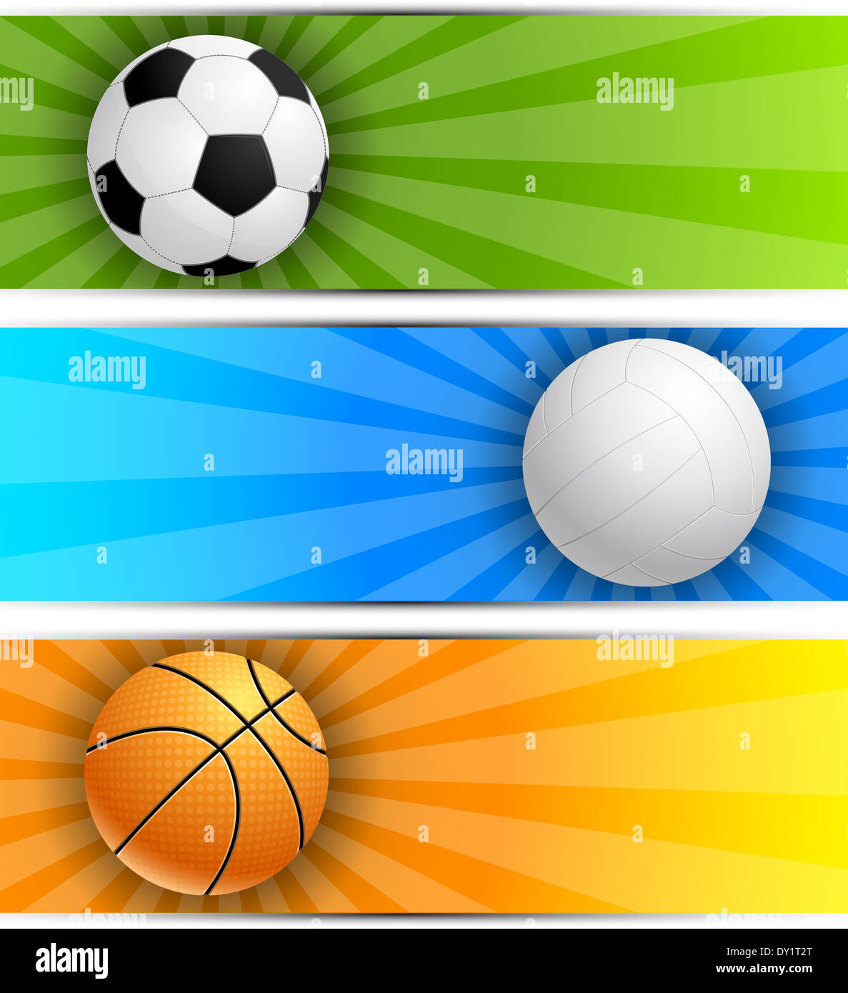 Set of bright sport banners Stock Photo - Alamy